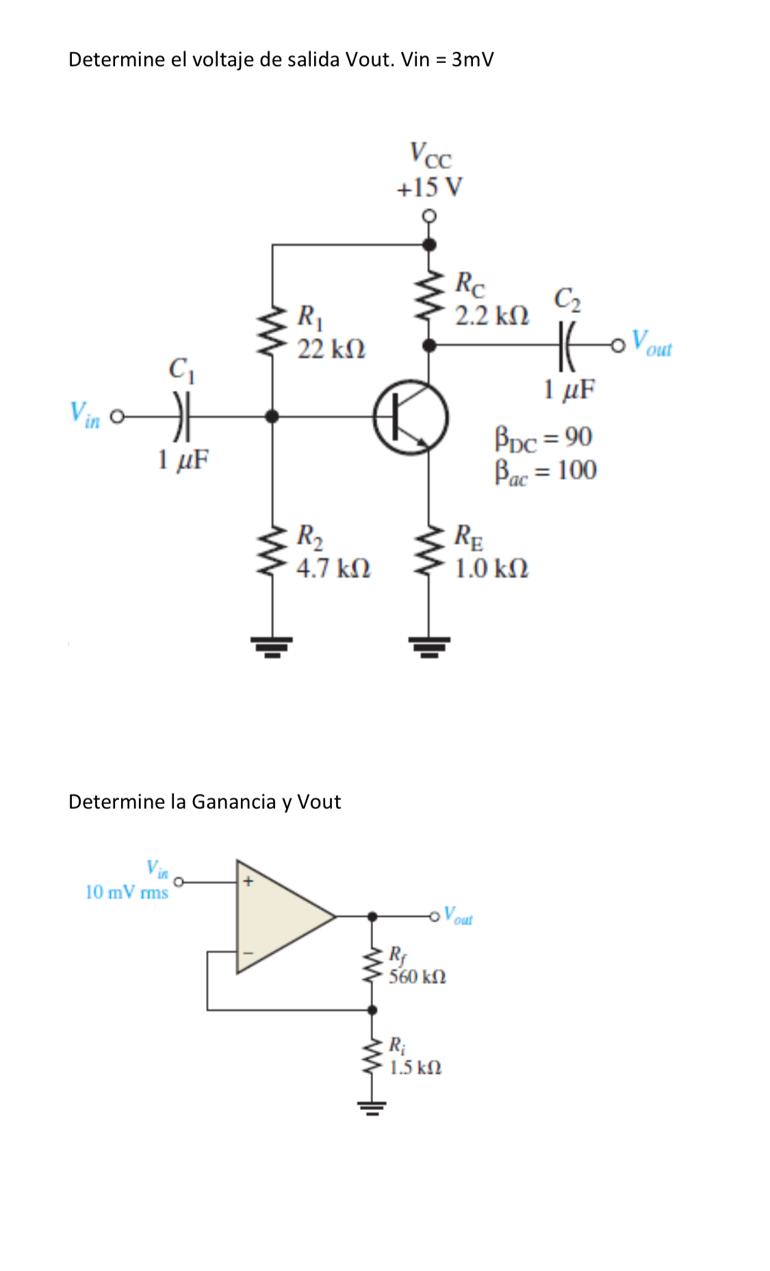 Solved Determine the output voltage Vout. Vin =3mVDetermine | Chegg.com Solved Determine the output voltage Vout. Vin =3mVDetermine | Chegg.com