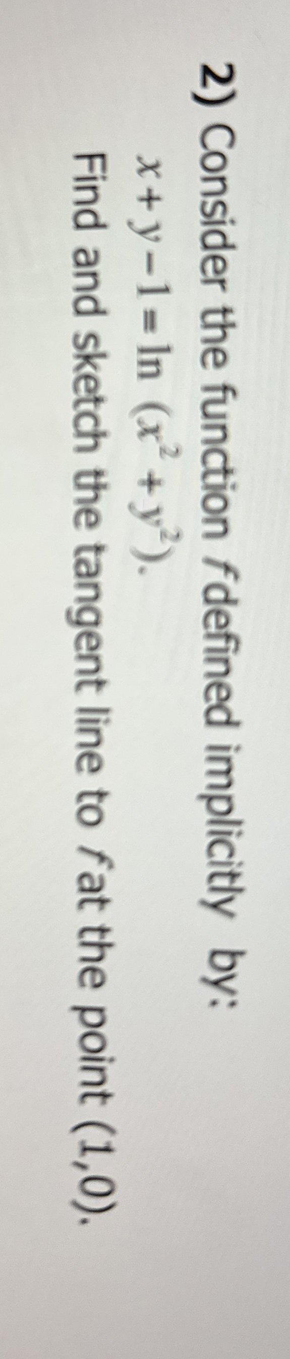 Solved Consider the function f ﻿defined implicitly | Chegg.com