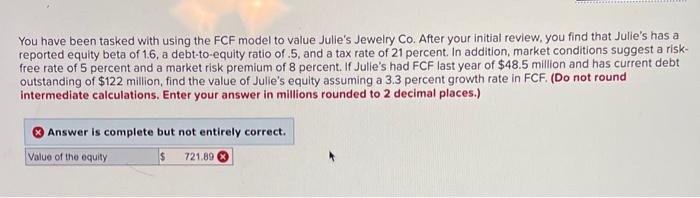 Solved You have been tasked with using the FCF model to | Chegg.com