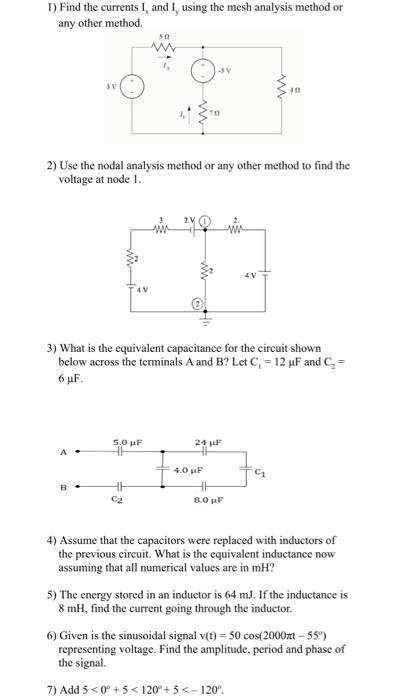 Solved 1) Find the currents Ix and Iy using the mesh | Chegg.com