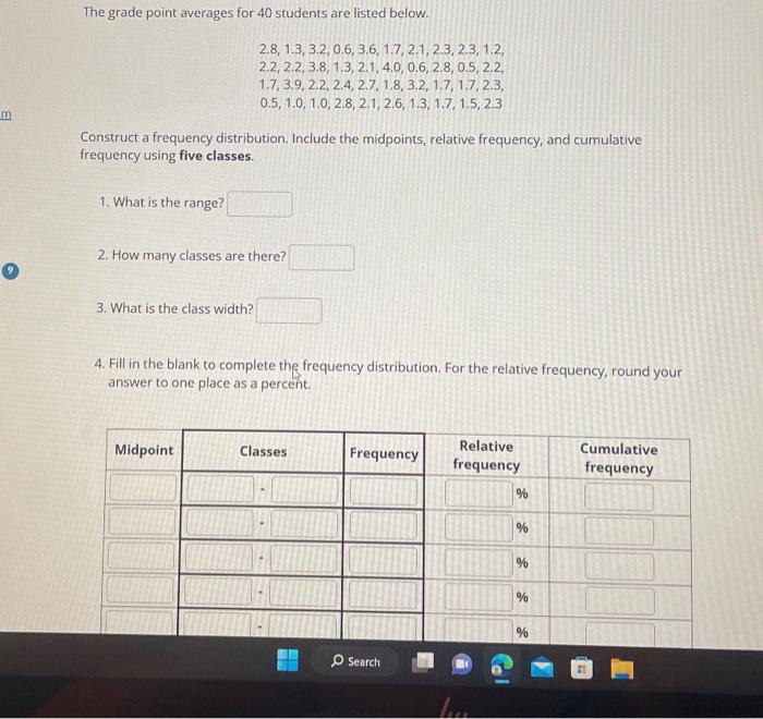 Solved 4. Fill in the blank to complete the frequency | Chegg.com