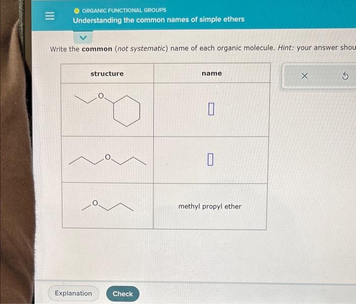 Solved Write the common (not systematic) name of each | Chegg.com
