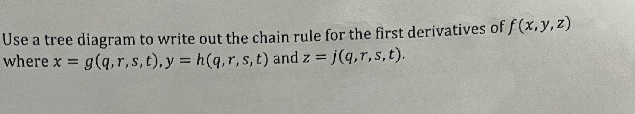 Solved by an EXPERT Use a tree diagram to write out the chain rule for | Chegg.com