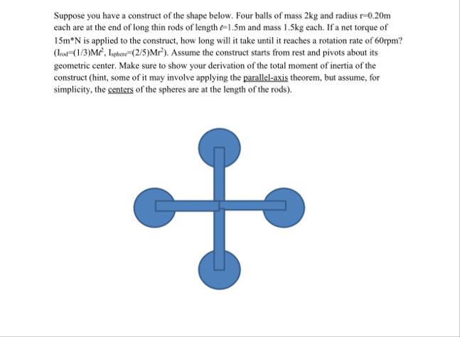 Solved Torque, moment of inertia and angular | Chegg.com