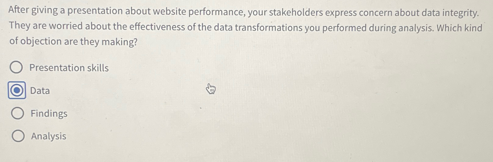 Solved After giving a presentation about website | Chegg.com