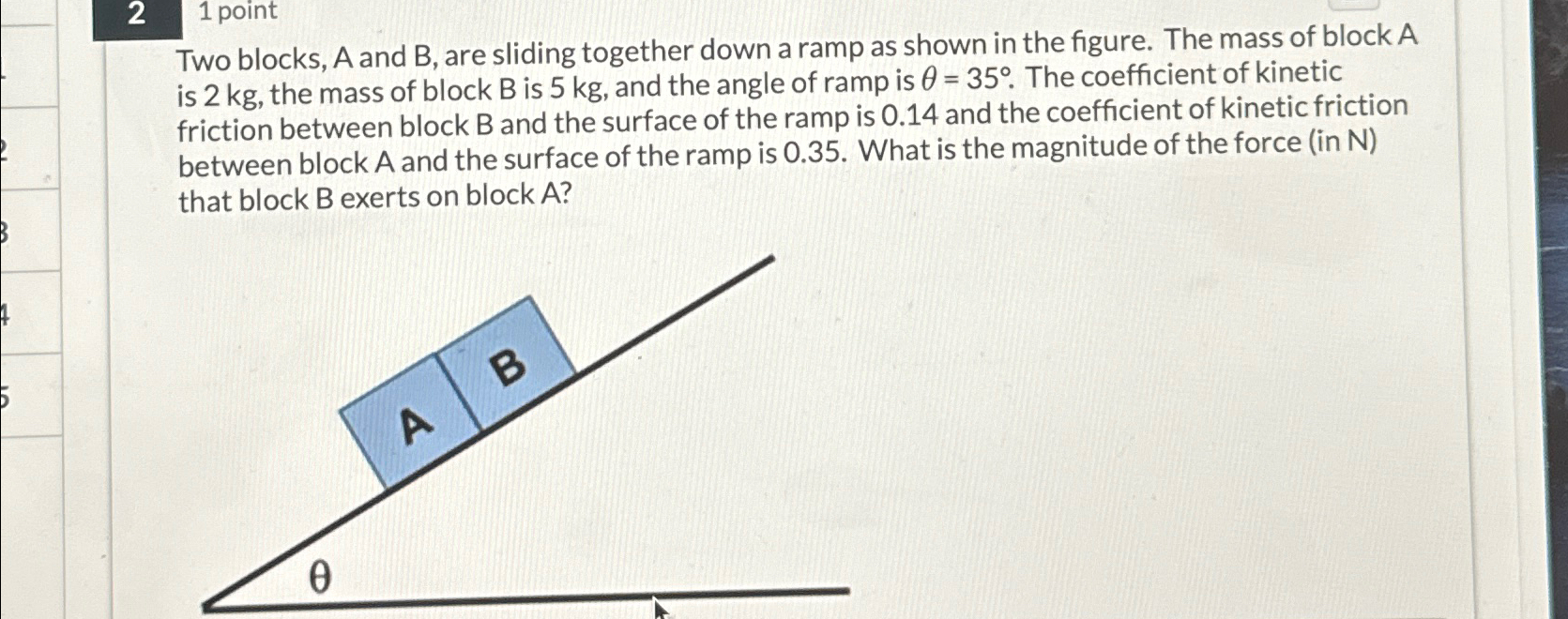 Solved 21 ﻿pointTwo blocks, A and B, ﻿are sliding together | Chegg.com