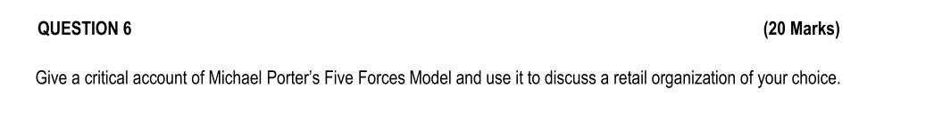Solved QUESTION 6 (20 Marks) Give a critical account of | Chegg.com
