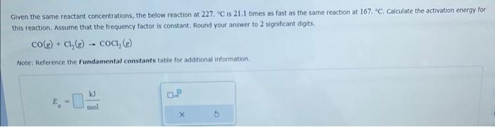 Solved Given the same reactant concentrations, the below | Chegg.com