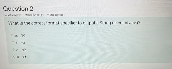Solved What is the correct format specifier to output a | Chegg.com