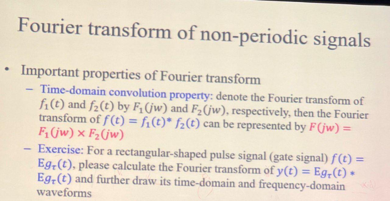 Solved Fourier transform of non-periodic signals Important | Chegg.com