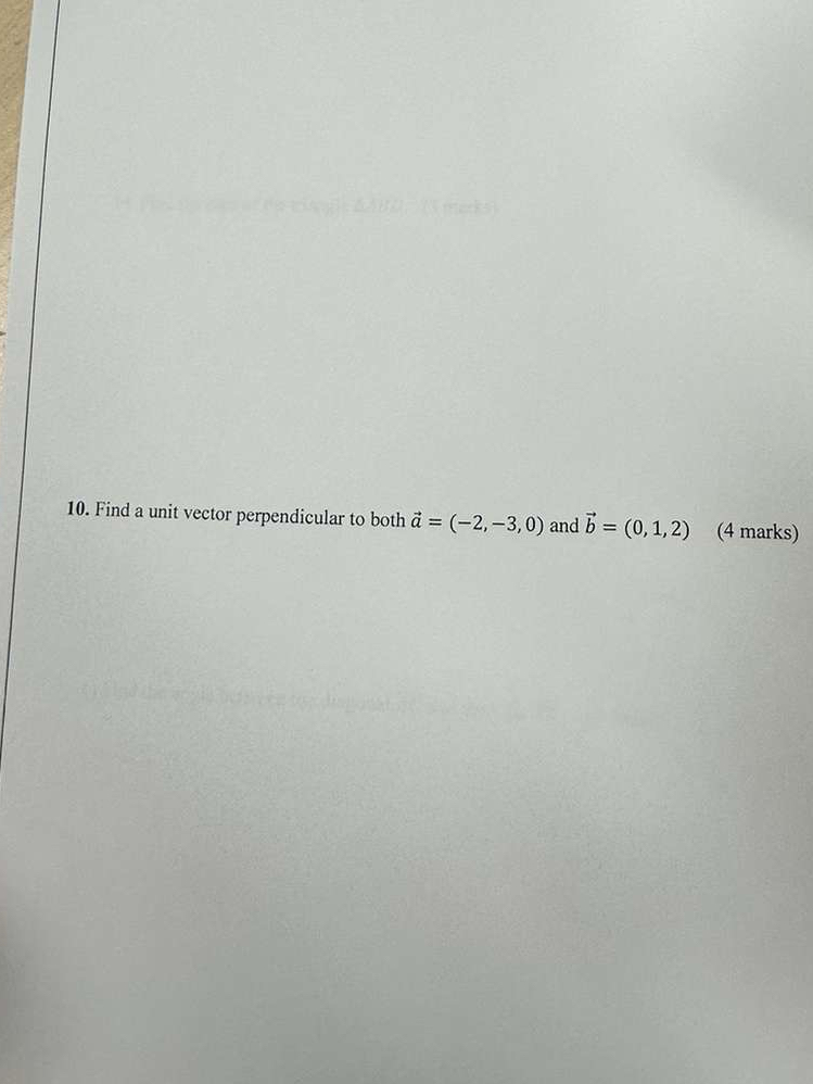 Solved Find a unit vector perpendicular to both | Chegg.com