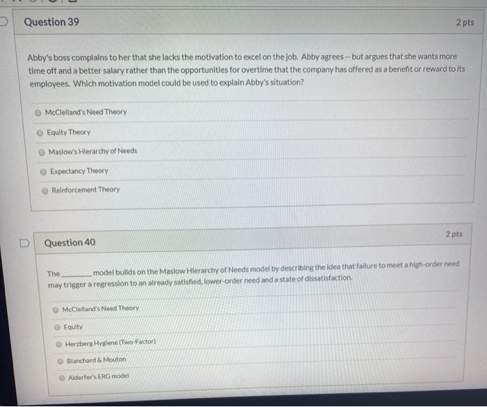 Solved UM D Question 35 2 pts The Goleman Model of | Chegg.com