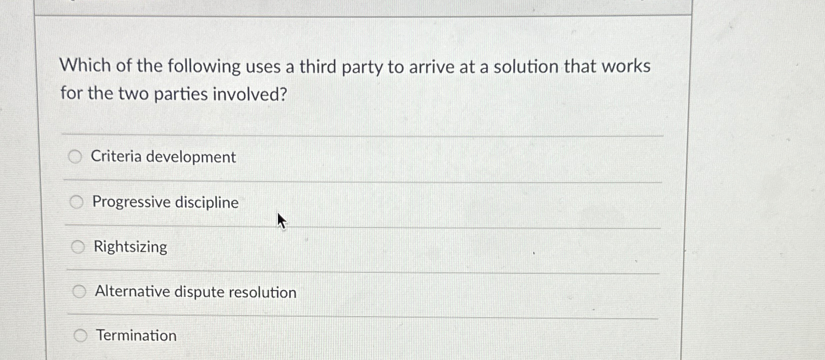 Solved Which of the following uses a third party to arrive | Chegg.com