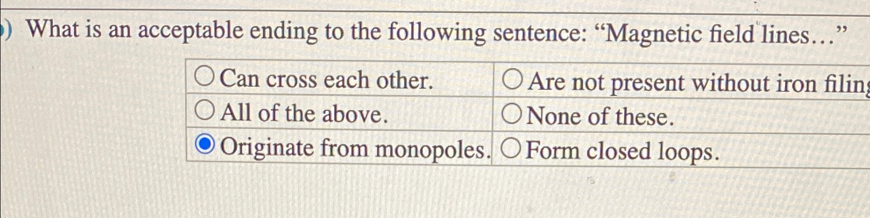 Solved What is an acceptable ending to the following | Chegg.com
