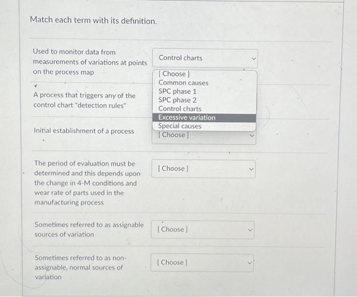 Match each term with its definition. Used to monitor | Chegg.com