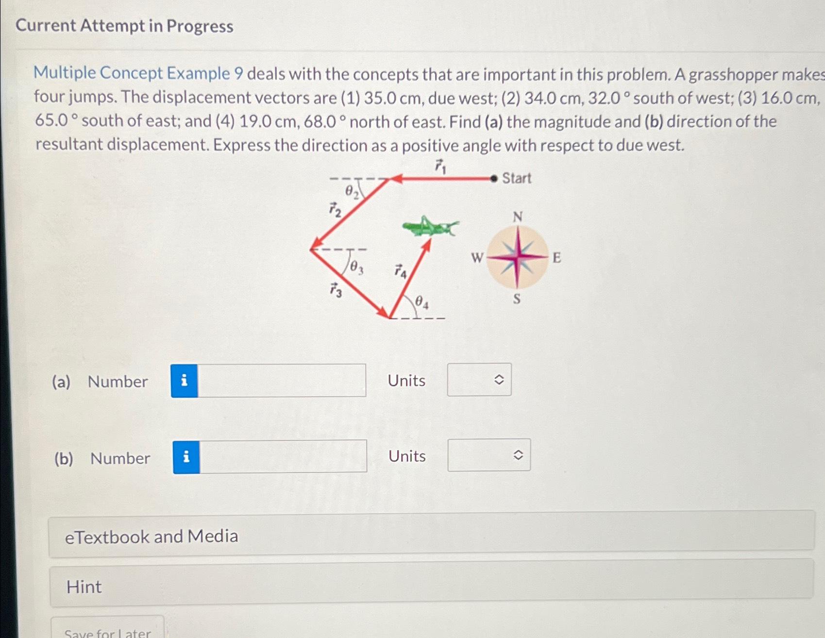 Current Attempt in ProgressMultiple Concept Example 9 | Chegg.com