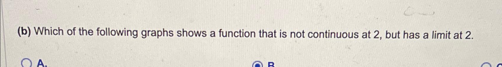 Solved (b) ﻿Which of the following graphs shows a function | Chegg.com
