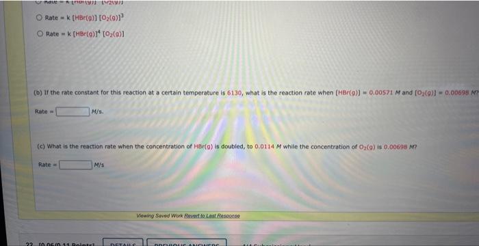 Solved Consider the following reaction: | Chegg.com