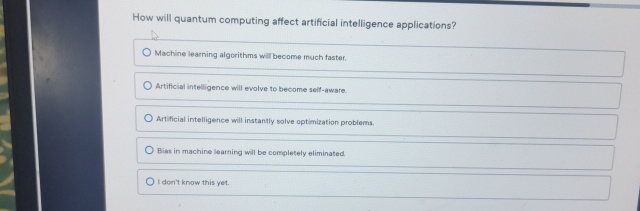 Solved How will quantum computing affect artificial | Chegg.com