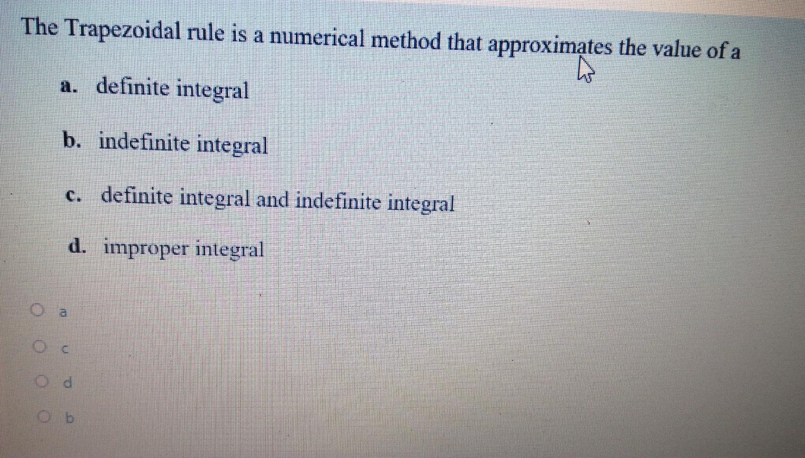 Solved The Trapezoidal rule is a numerical method that | Chegg.com