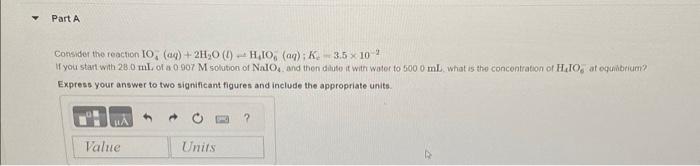 Solved Consider the reaction | Chegg.com