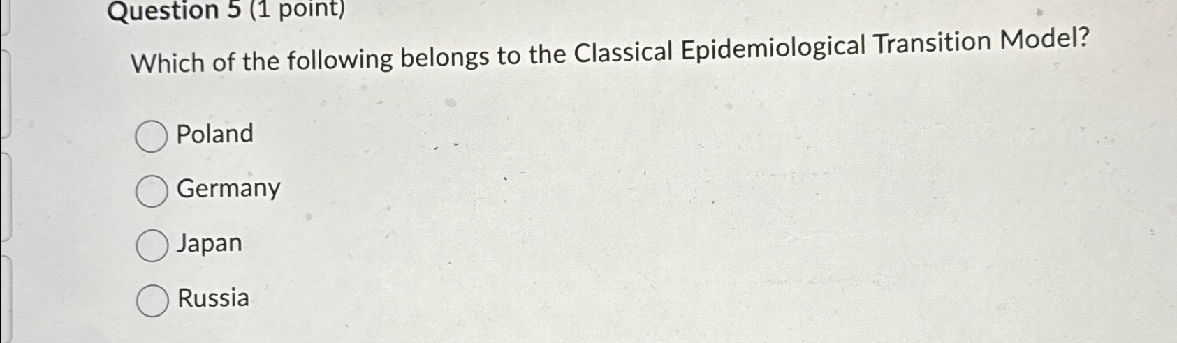 Solved Question 5 (1 ﻿point)Which of the following belongs | Chegg.com