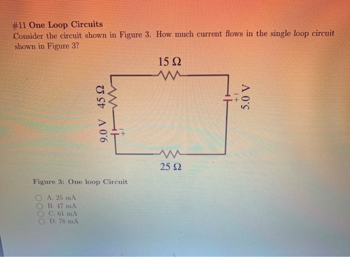 Solved #11 One Loop Circuits Consider the circuit shown in | Chegg.com