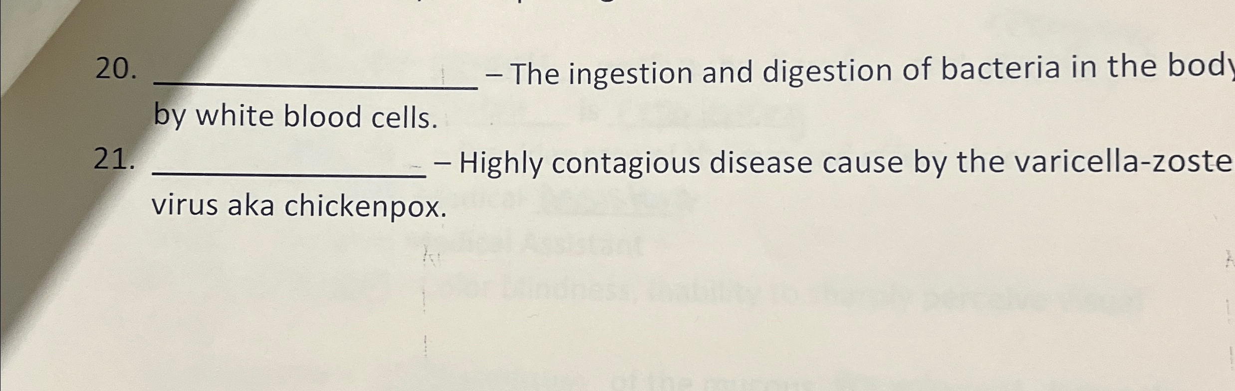 Solved The ingestion and digestion of bacteria in the body | Chegg.com