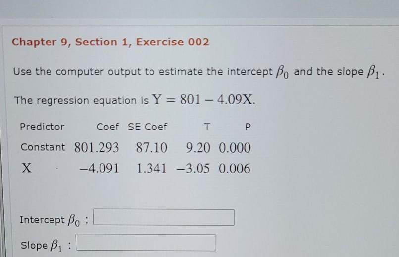Solved Chapter 9, Section 1, Exercise 002 Use the computer | Chegg.com