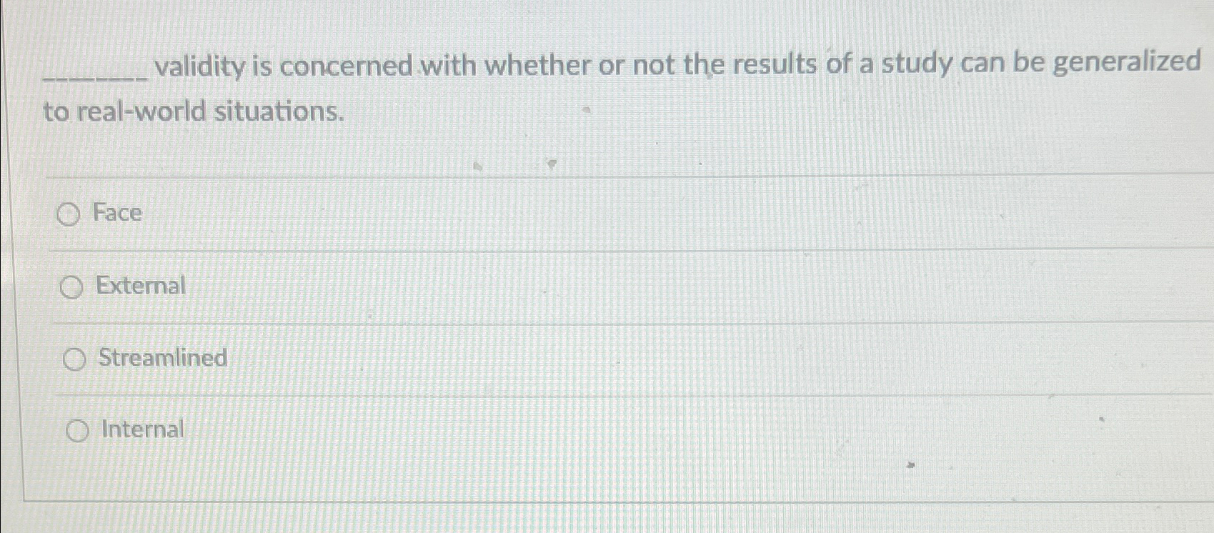 Solved validity is concerned with whether or not the results | Chegg.com
