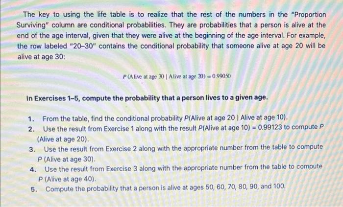 Solved Case Study: How Likely Are You To Live To Age 100? | Chegg.com