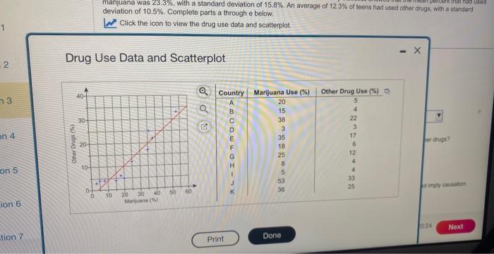 Solved accompanying scatterplot shows the relationship | Chegg.com