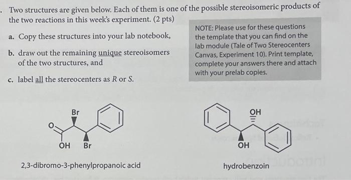 Solved Two structures are given below. Each of them is one | Chegg.com