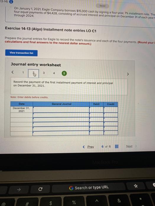 Solved On January 1, 2021, Eagle Company borrows $15,000 | Chegg.com