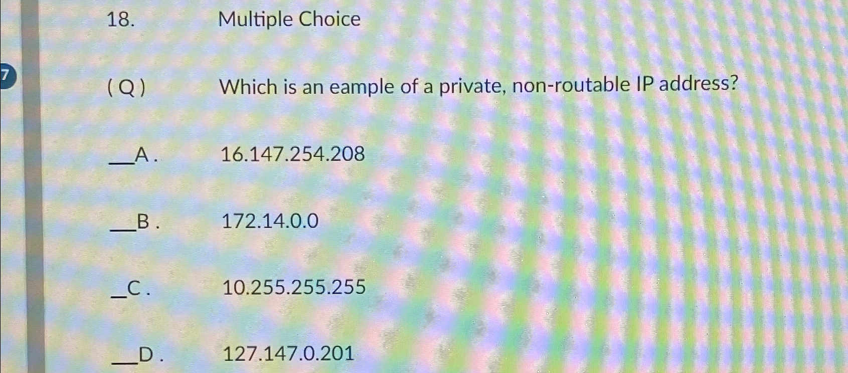 Solved Multiple Choice(Q) ﻿Which is an eample of a private, | Chegg.com