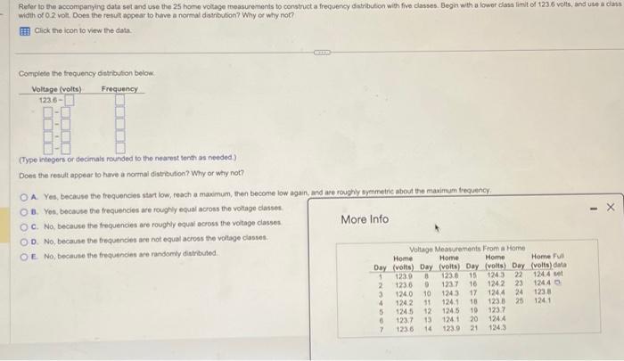 Refer to the accompanying data set and use the 25 | Chegg.com