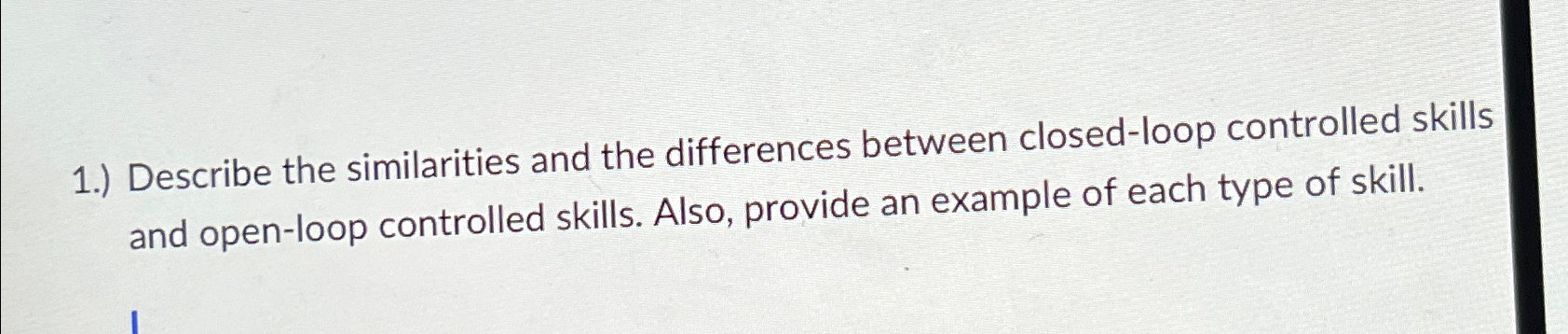 Solved 1.) ﻿Describe the similarities and the differences | Chegg.com
