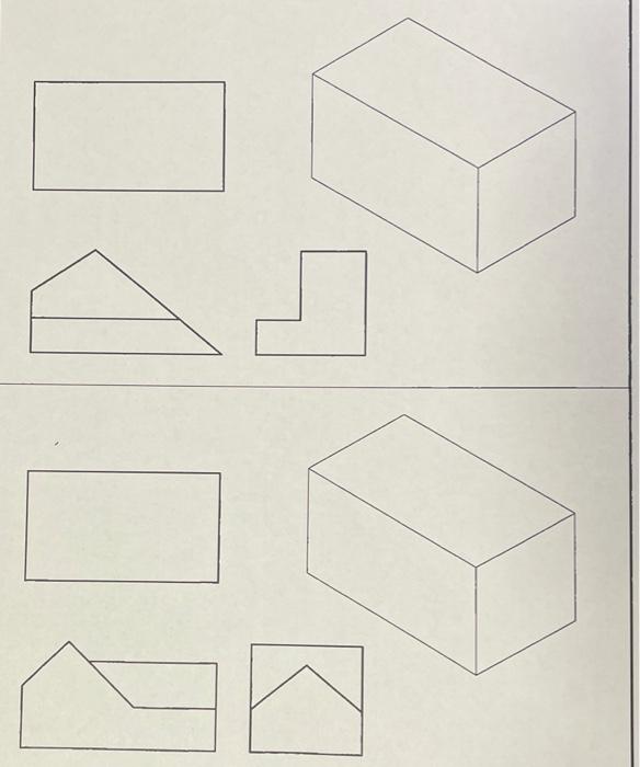 Solved Complete the views shown and draw an isometric for | Chegg.com