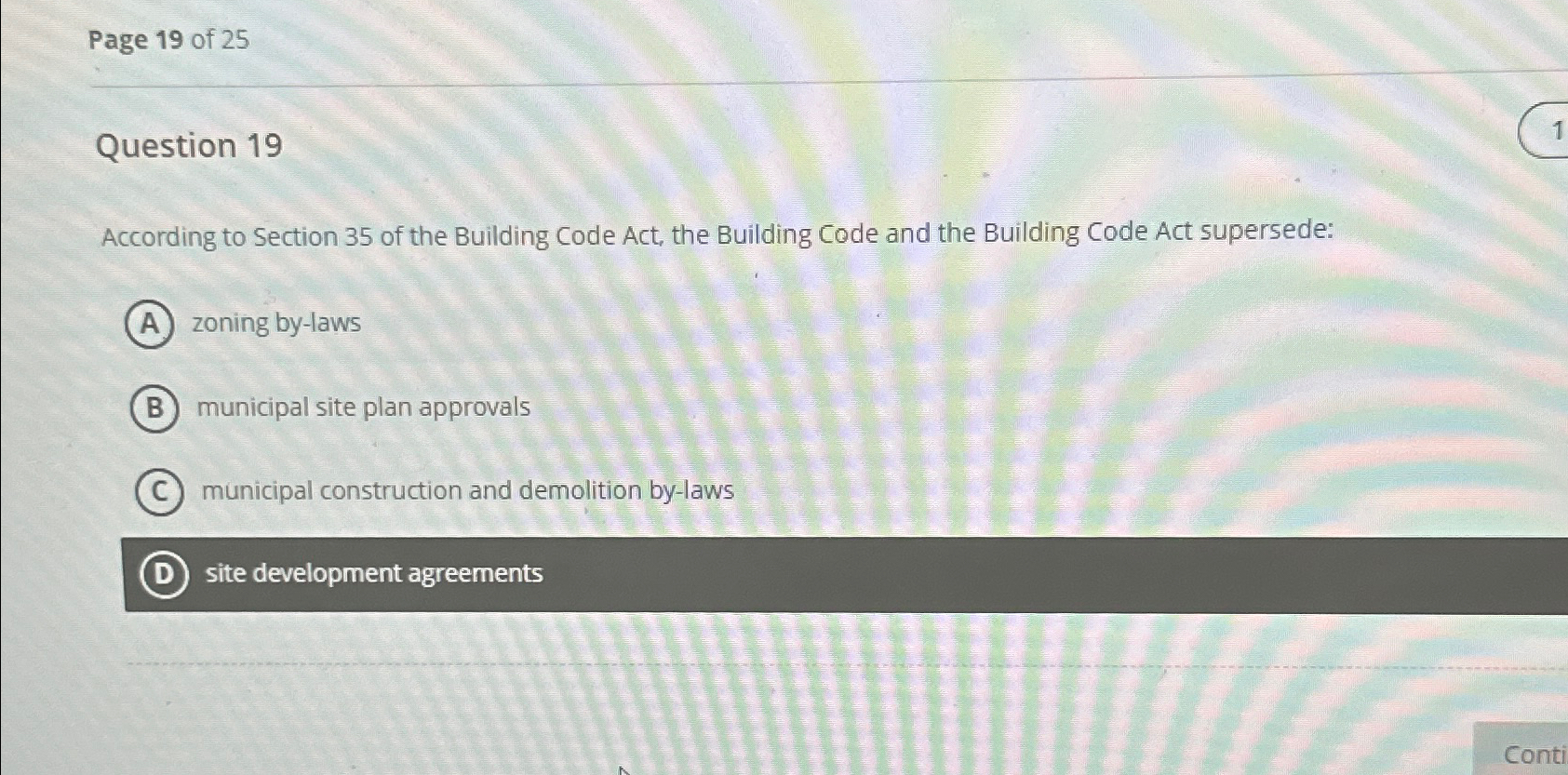 Solved Page 19 ﻿of 25Question 19According to Section 35 ﻿of | Chegg.com