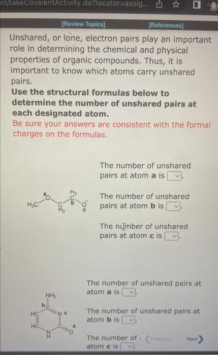 Solved Unshared, or lone, electron pairs play an important | Chegg.com