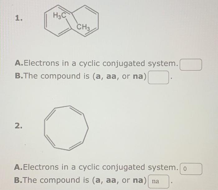 Solved A. Electrons in a cyclic conjugated system. B. The | Chegg.com