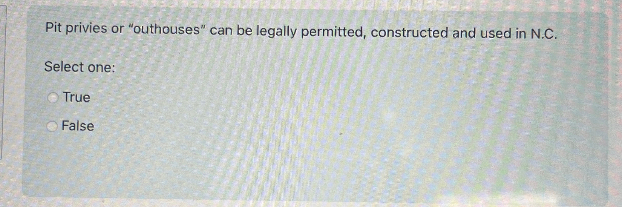 Solved Pit privies or "outhouses" can be legally permitted, | Chegg.com