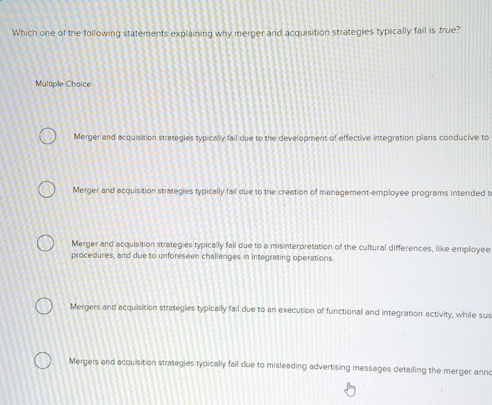 Solved Which one of the following statements explaining why | Chegg.com