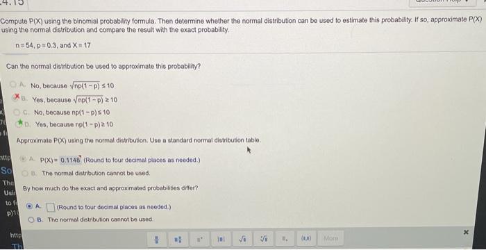 Solved Compute P(x) using the binomial probability formula. | Chegg.com