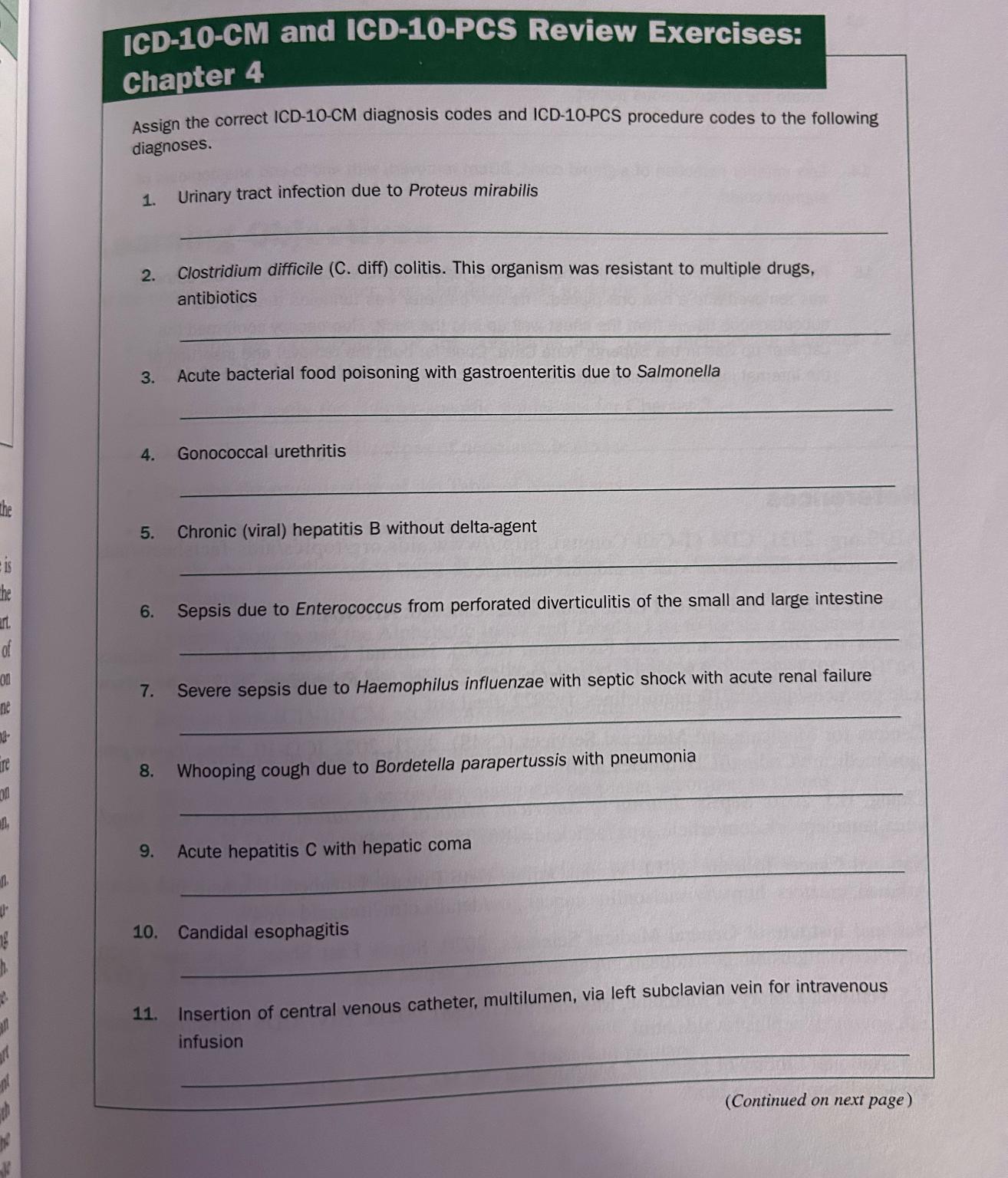 Solved ICD-10-CM and ICD-10-PCS Review Exercises: | Chegg.com Solved ICD-10-CM and ICD-10-PCS Review Exercises: | Chegg.com