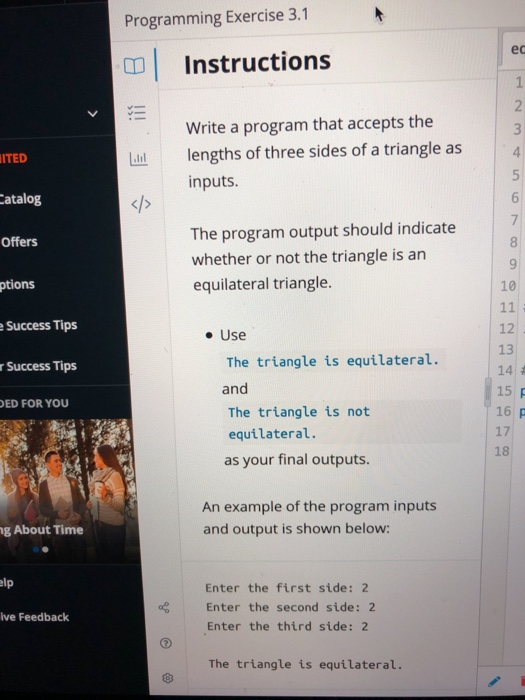 Solved Programming Exercise 3.1 | Instructions ec n 1 2 3 4 | Chegg.com Solved Programming Exercise 3.1 | Instructions ec n 1 2 3 4 | Chegg.com