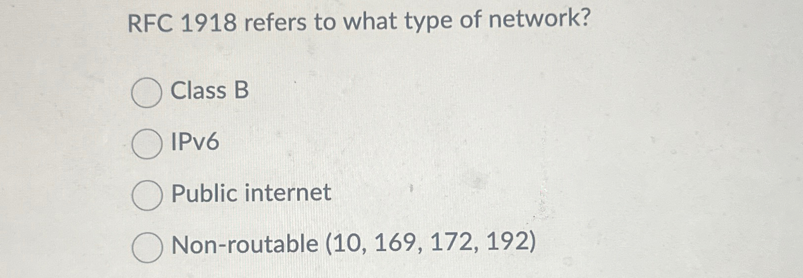 Solved RFC 1918 ﻿refers to what type of network?Class | Chegg.com
