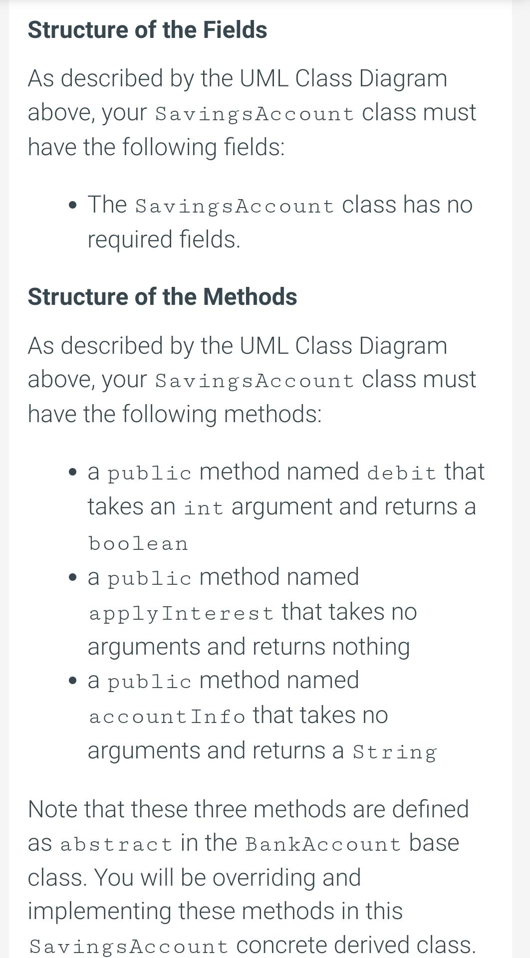 Solved Structure of the FieldsAs described by the UML Class | Chegg.com