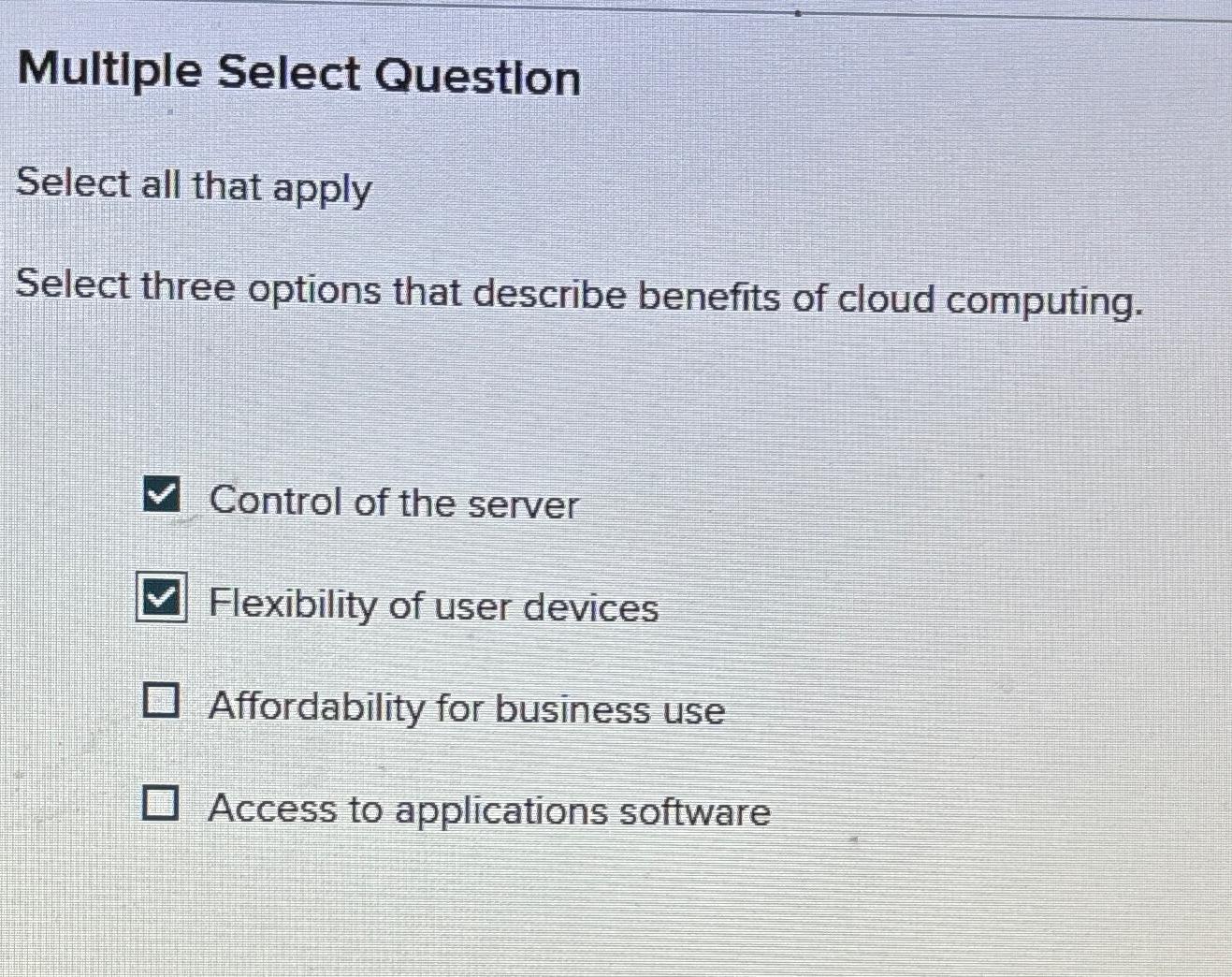 Solved Multiple Select QuestionSelect all that applySelect | Chegg.com
