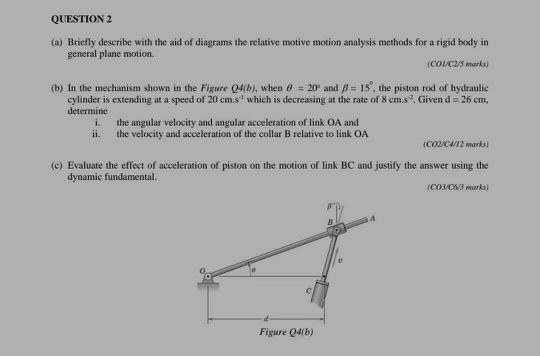 Solved (a) Briefly deseribe with the aid of diagrams the | Chegg.com